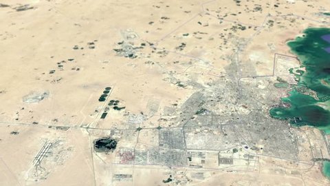 Ad Dawhah Doha Animation Map Municipalities Stock Footage Video (100% ...