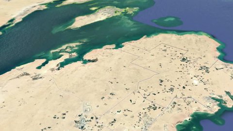 Al Khor Animation Map Municipalities Qatar Stock Footage Video (100% ...