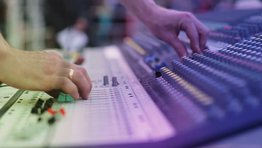 sound designer working on control Stock Footage Video (100% Royalty ...