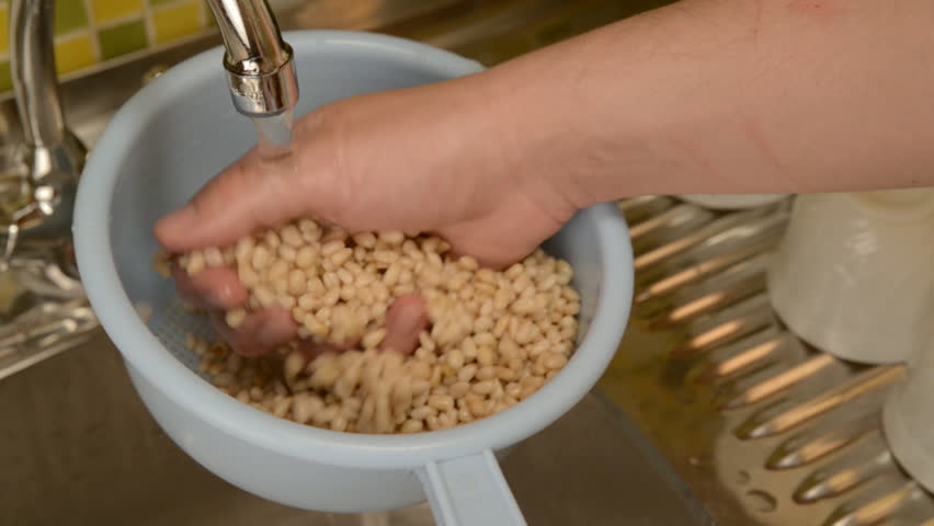 wash nuts colander kitchen Stock Footage Video (100% Royalty-free ...