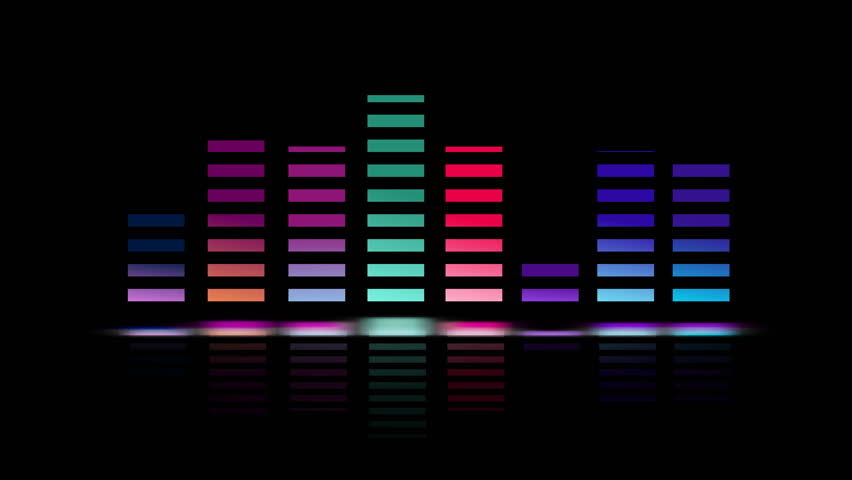 colorful musical bar showing volume Stock Footage Video (100% Royalty ...