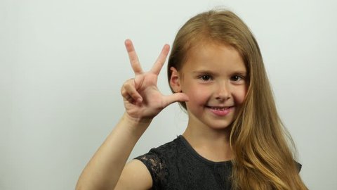 Pretty Girl Showing Countdown On Hand Stock Footage Video (100% Royalty ...