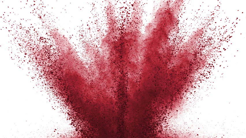 red powder exploding on white background Stock Footage Video (100% ...
