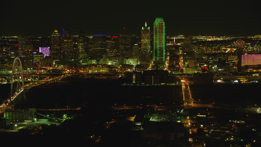 Dallas, Texas Circa-2017, Aerial View Stock Footage Video (100% Royalty ...