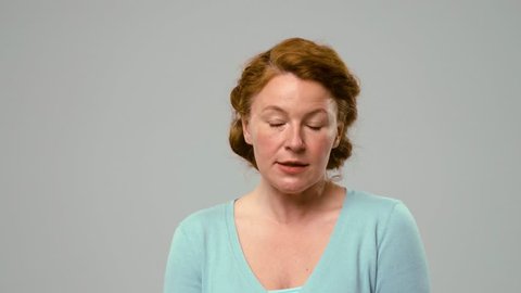 Actress Studio Talking Irritation Anger Mid Stock Footage Video (100% ...