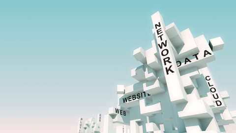 Algorithm Words Animated Cubes Stock Footage Video (100% Royalty-free ...