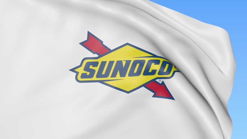Waving Flag with Sunoco Logo. Stock Footage Video (100% Royalty-free ...