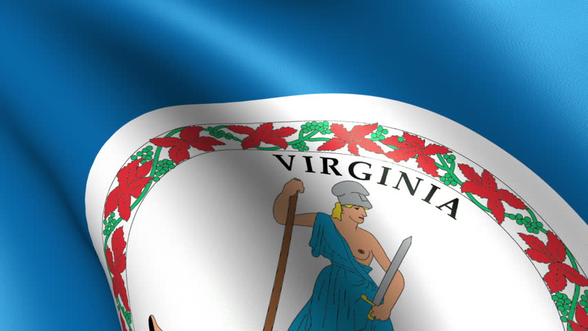 virginia state flag waving Stock Footage Video (100% Royalty-free ...