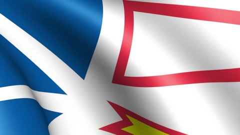 Newfoundland Labrador Flag Stock Footage Video (100% Royalty-free ...