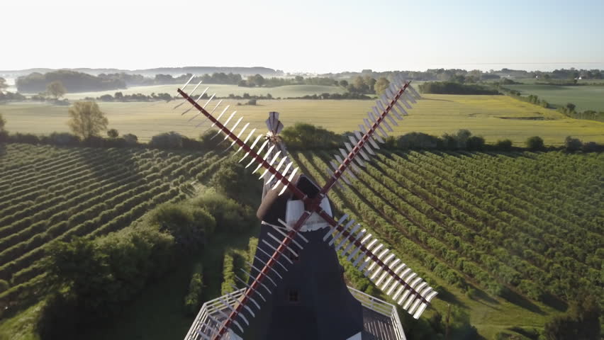 Stunning Traditional Windmill in Charming Stock Footage Video (100% ...