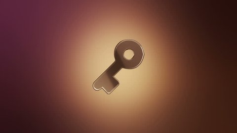 Key 3d Animated Icon On Transparent Stock Footage Video (100% Royalty ...