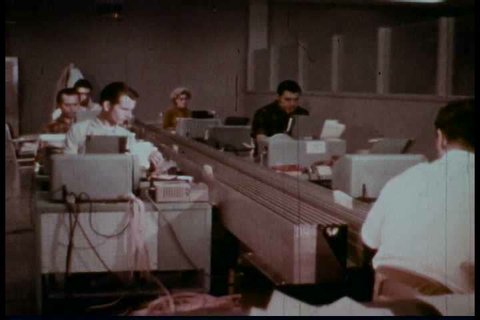 1960s Group Typists Type Content Newspaper Stock Footage Video (100% ...