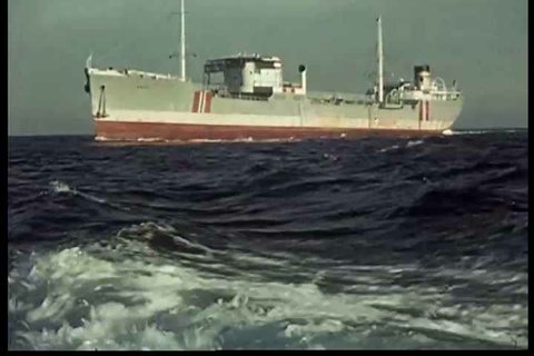 1940s Ocean Liner Use Flags Signal Stock Footage Video (100% Royalty ...