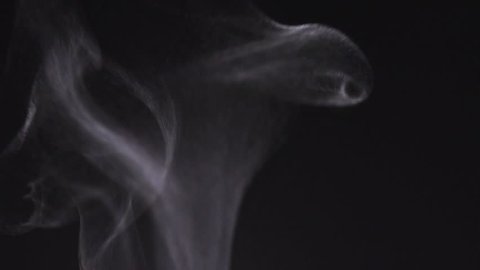 Closeup Shot Vapouring Smoke Slowly Flying Stock Footage Video (100% ...