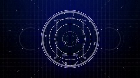 Seamless Simulation Underwater Radar Target Lock Stock Footage Video ...