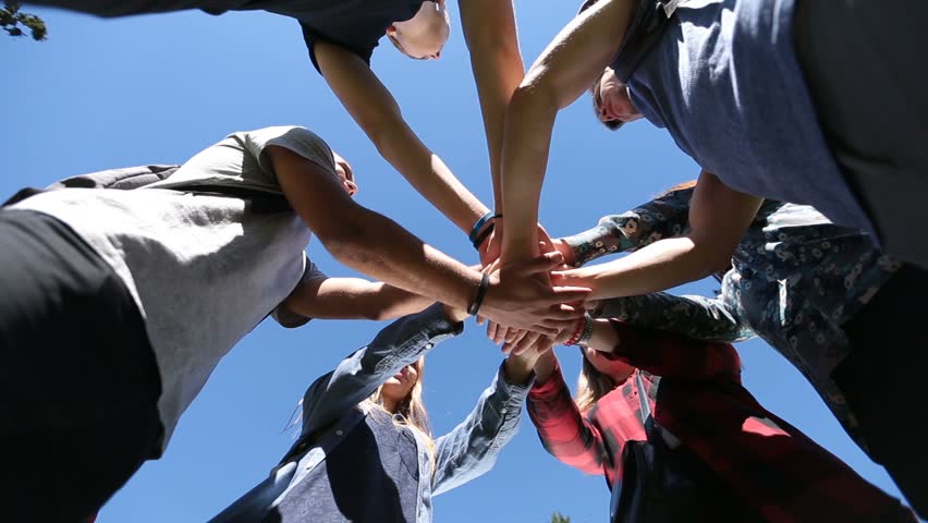 Team of Friends Showing Unity Stock Footage Video (100% Royalty-free ...