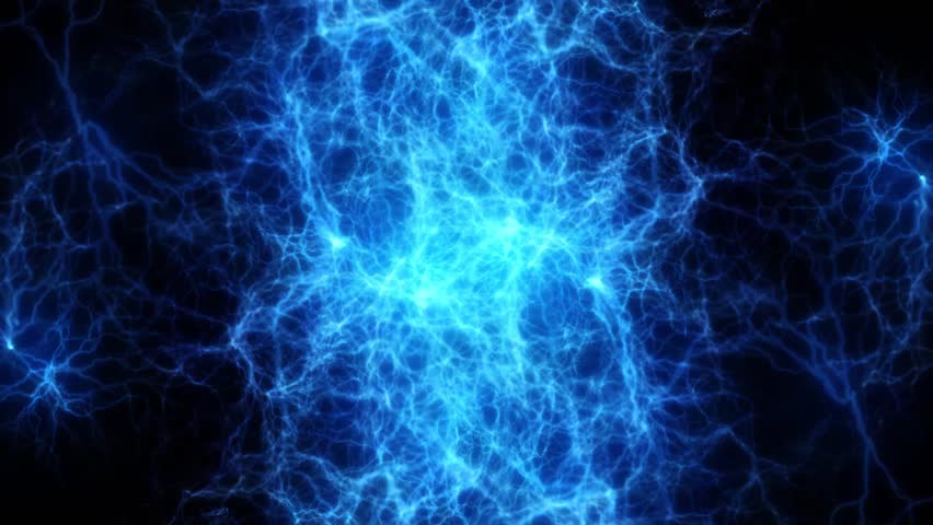 Blue Electric Lightnings Thunders Area Stock Footage Video (100% ...