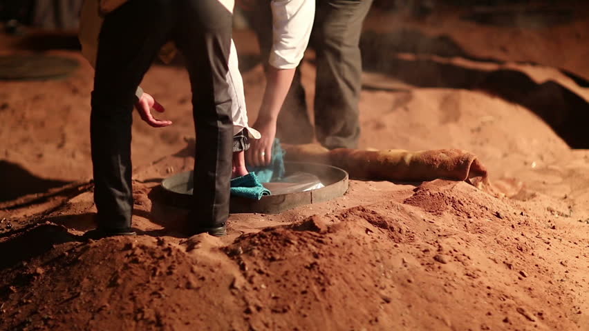 Jordanian Cuisine Zarb Traditional Bedouin Meal Stock Footage Video ...