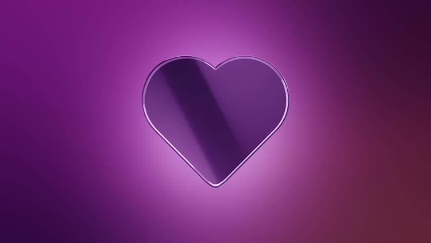 Seamless Looping Animation Big Purple Heart: video stock (100% royalty ...