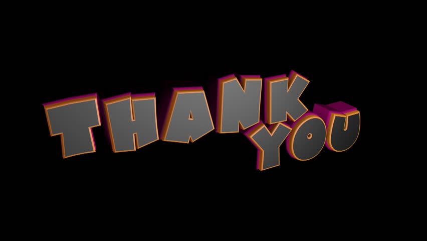 animated bouncing letters "thank you" alpha Stock Footage Video (100% ...