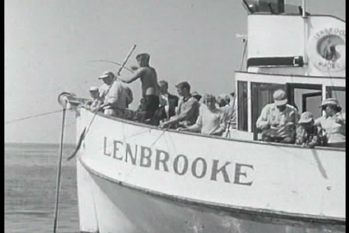1950s: Fishing from a Pier, Stock Footage Video (100% Royalty-free ...