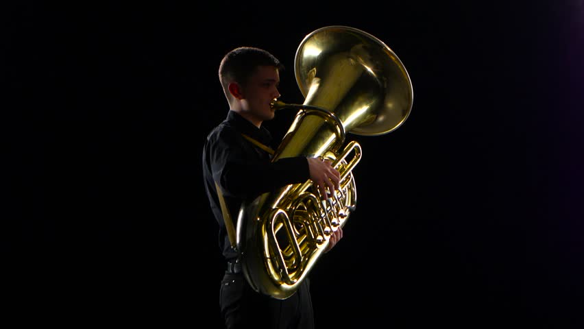 Man Plays On the Tuba Stock-video (100 % royaltyfri) 27873994 ...