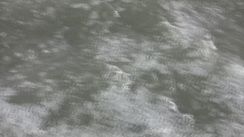 river water's surface rough flows downstream Stock Footage Video (100% ...