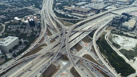 First Fivelevel Interchange Highway Dallas Texas Stock Footage Video ...