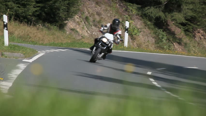 Motorcycle Racing On the Highway Stock Footage Video (100% Royalty-free ...