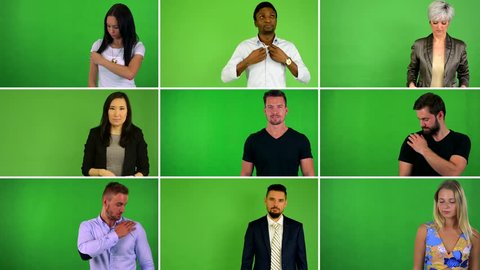 4k Compilation Montage Group Nine People Stock Footage Video (100% ...