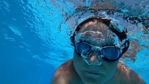 drowning teen swimming panic underwater pool Stock Footage Video (100% ...