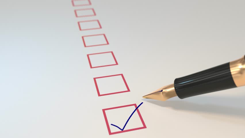 person checking off do list check Stock Footage Video (100% Royalty ...