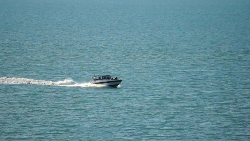 Speed Boat in the Ocean Stock Footage Video (100% Royalty-free) 2801755 ...