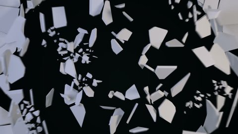 3d Animation Crumbling Concrete Wall Slow Stock Footage Video (100% ...