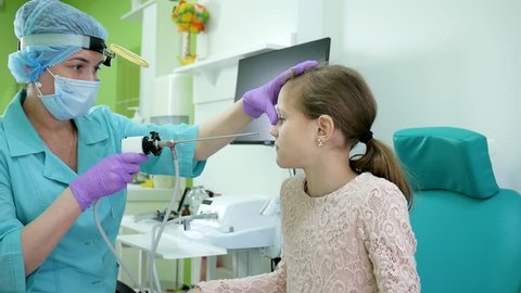 Lor Doctor Treats Sick Child Apparatus Stock Footage Video (100% ...