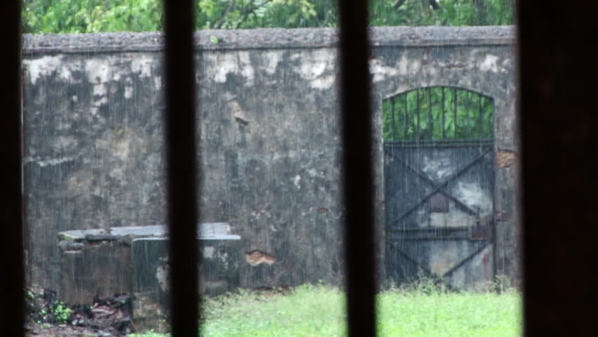 Static Shot Looking Through Jail Stock Footage Video (100% Royalty-free ...