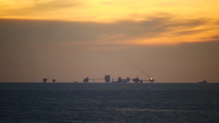 central processing platform cpp middle ocean Stock Footage Video (100% ...