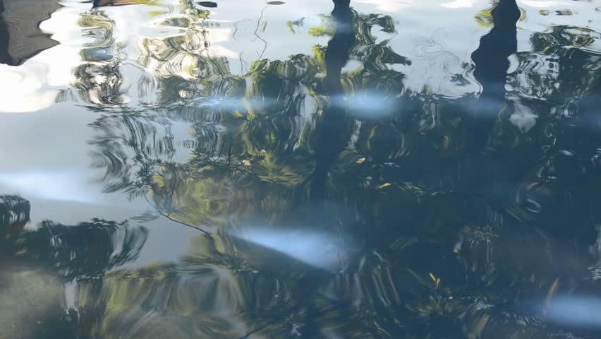 abstract pond water background reflections Stock Footage Video (100% ...