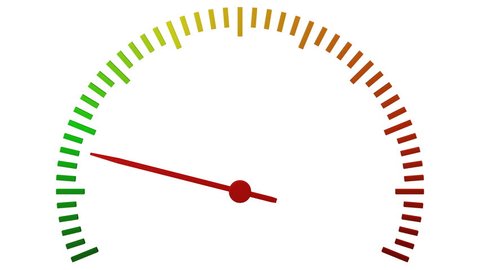Escalation Meter Black Green Thin Arrow Stock Footage Video (100% ...