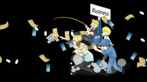 Animation Cartoon How Wealthy Business Owner Stock Footage Video (100% ...