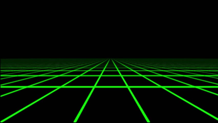 Green Holographic Matrix Grid Floor Stock Footage Video (100% Royalty ...