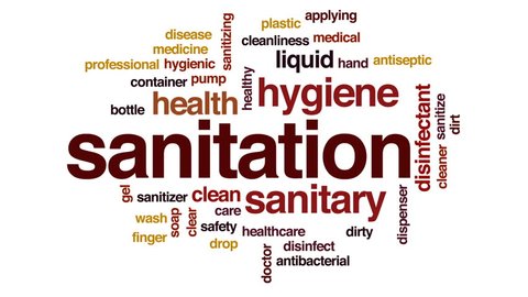 Sanitation Animated Word Cloud Text Design Stock Footage Video (100% ...