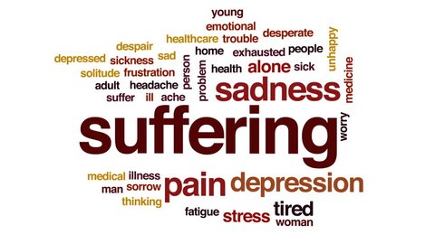Suffering Animated Word Cloud Text Design Stock Footage Video (100% ...