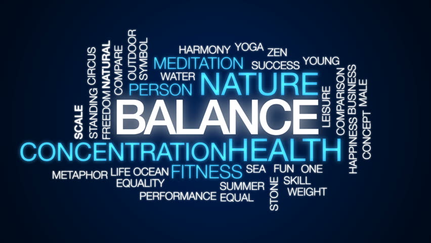 balance animated word cloud text design Stock Footage Video (100% ...