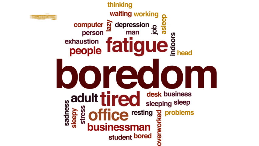 boredom animated word cloud text design Stock Footage Video (100% ...