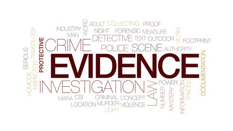 Evidence Animated Word Cloud Text Design Stock Footage Video (100% ...