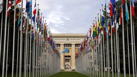 Beautiful United Nations Office Geneva Unog Stock Footage Video (100% ...
