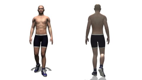 Three Views Muscular Shirtless Male Bodybuilder Stock Photo 651820972 ...