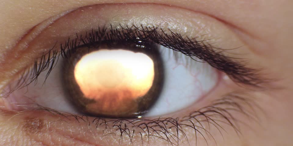 Closeup Eye with Reflection Nuclear Stock Footage Video (100% Royalty ...