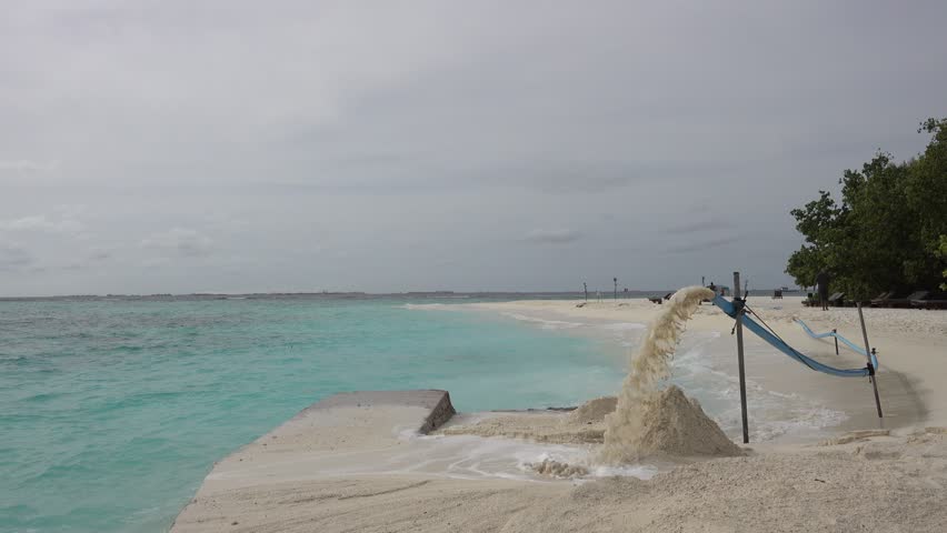 Pumping Sand Into the Beach Stock Footage Video (100% Royalty-free ...